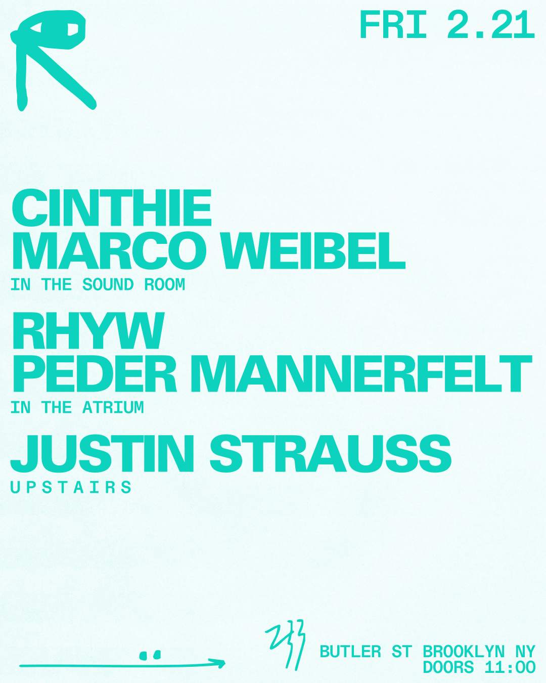 Cinthie + Marco Weibel / Rhyw + Peder Mannerfelt / Justin Strauss at ...