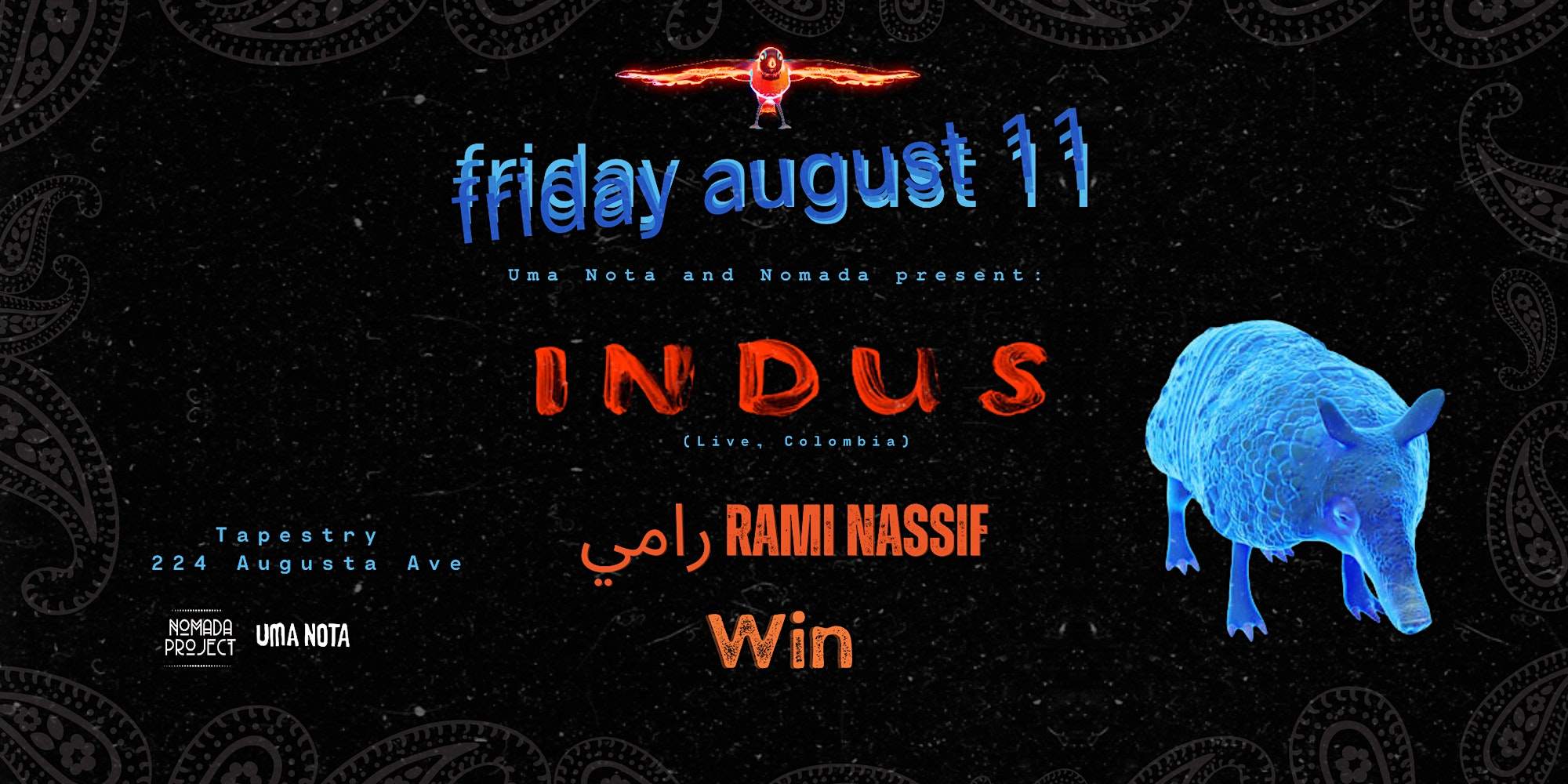 Indus live with djs Rami Nassif and Win at Tapestry, Toronto