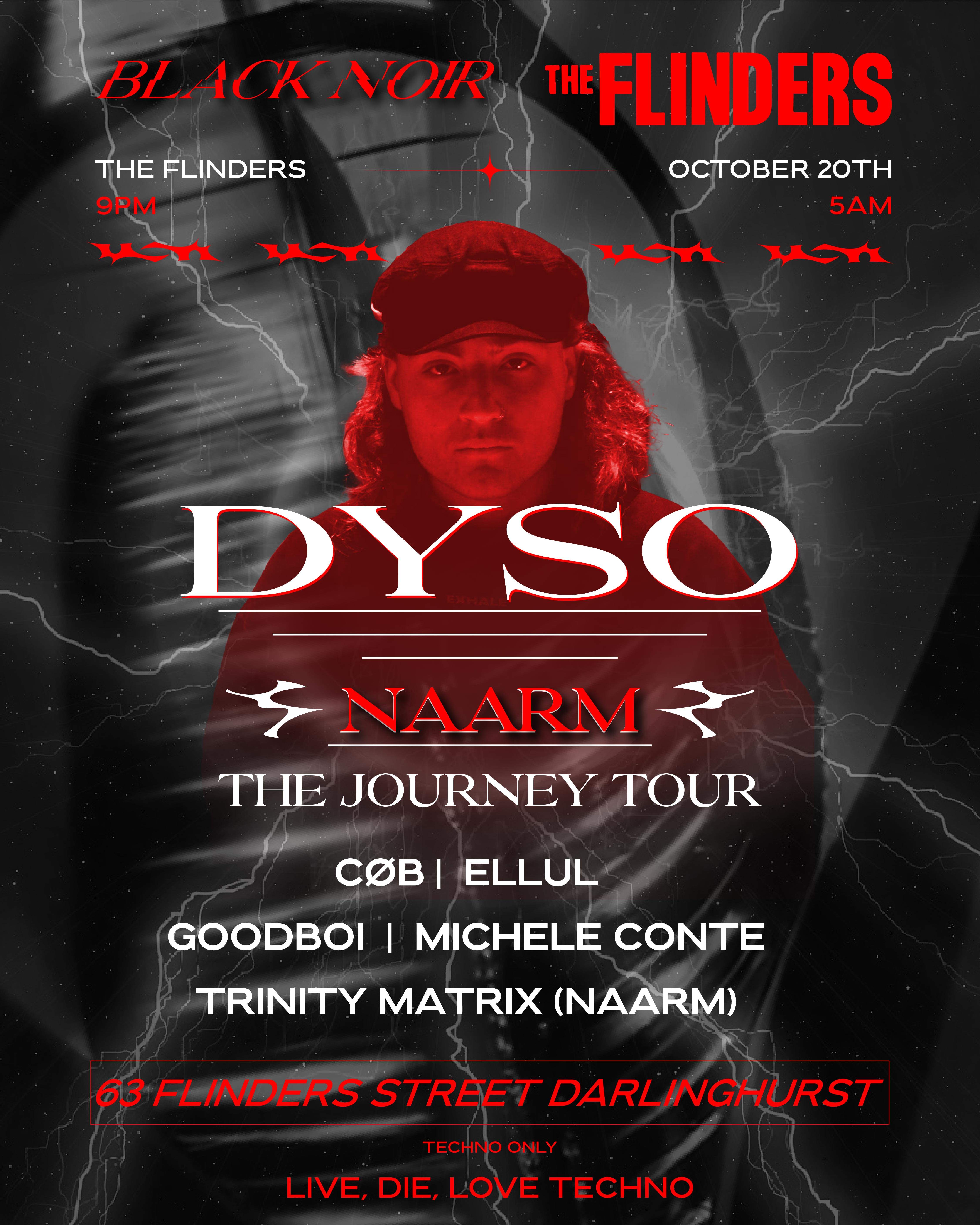 BLACK NOIR presents: DYSO (Naarm) at The Flinders, Sydney