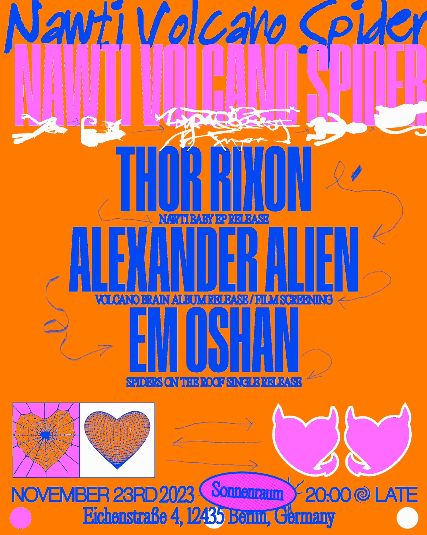 Thor Rixon, Em Oshan, Alexander Alien | 'Nawti Volcano Spider' Release ...