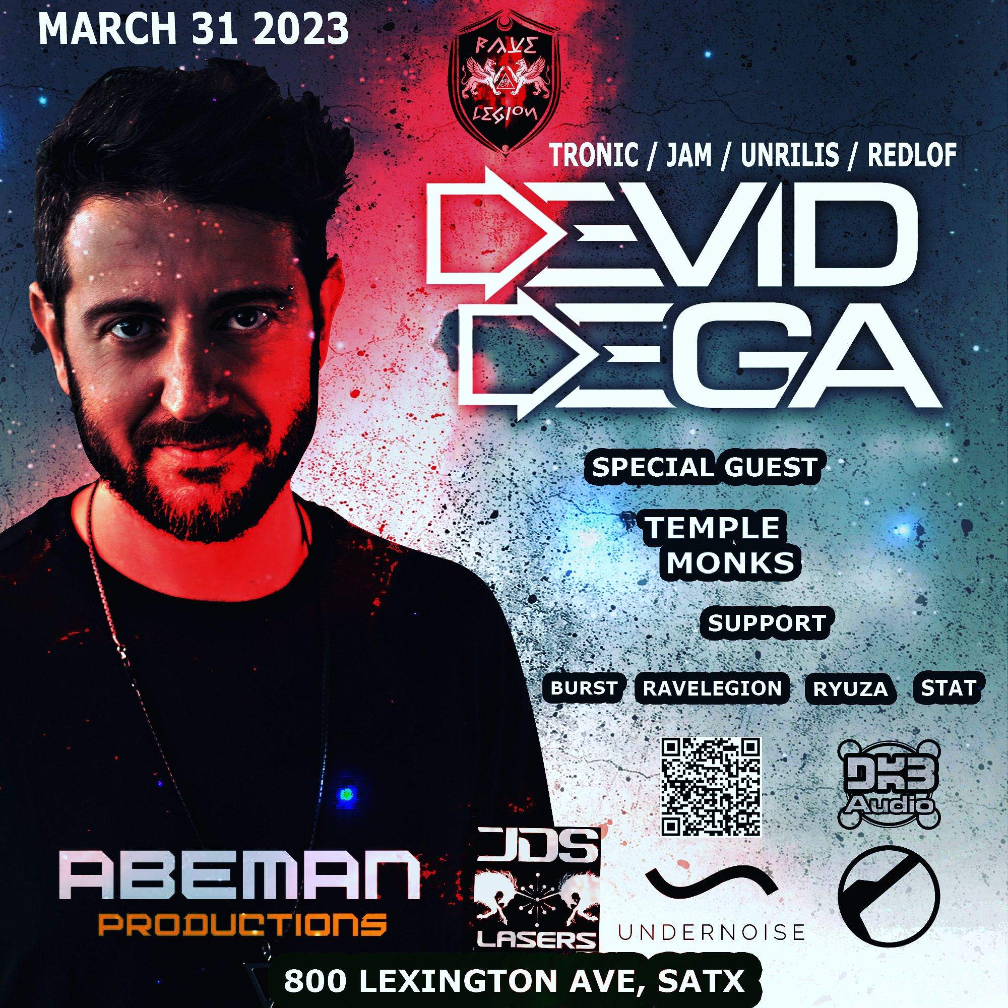 RAVELEGION PRESENTS: Devid Dega at 800 Live Nightclub, San Antonio