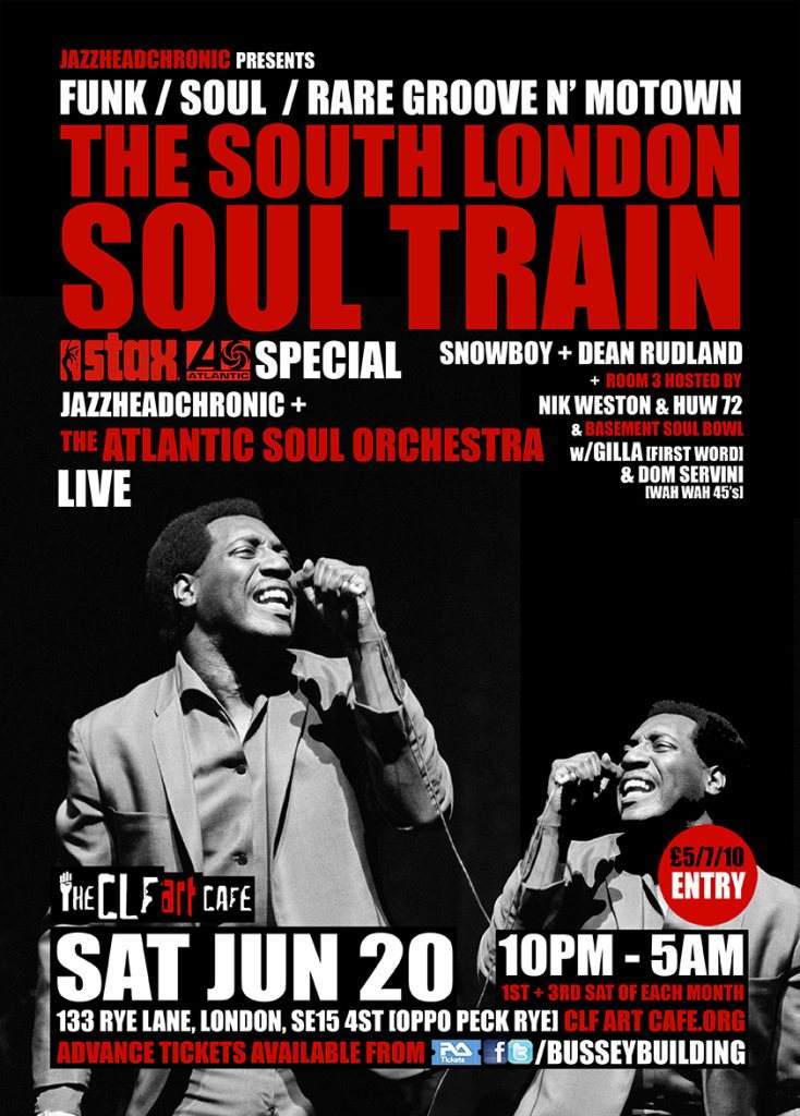 The South London Soul Train Stax - Atlantic Special with The Atlantic ...