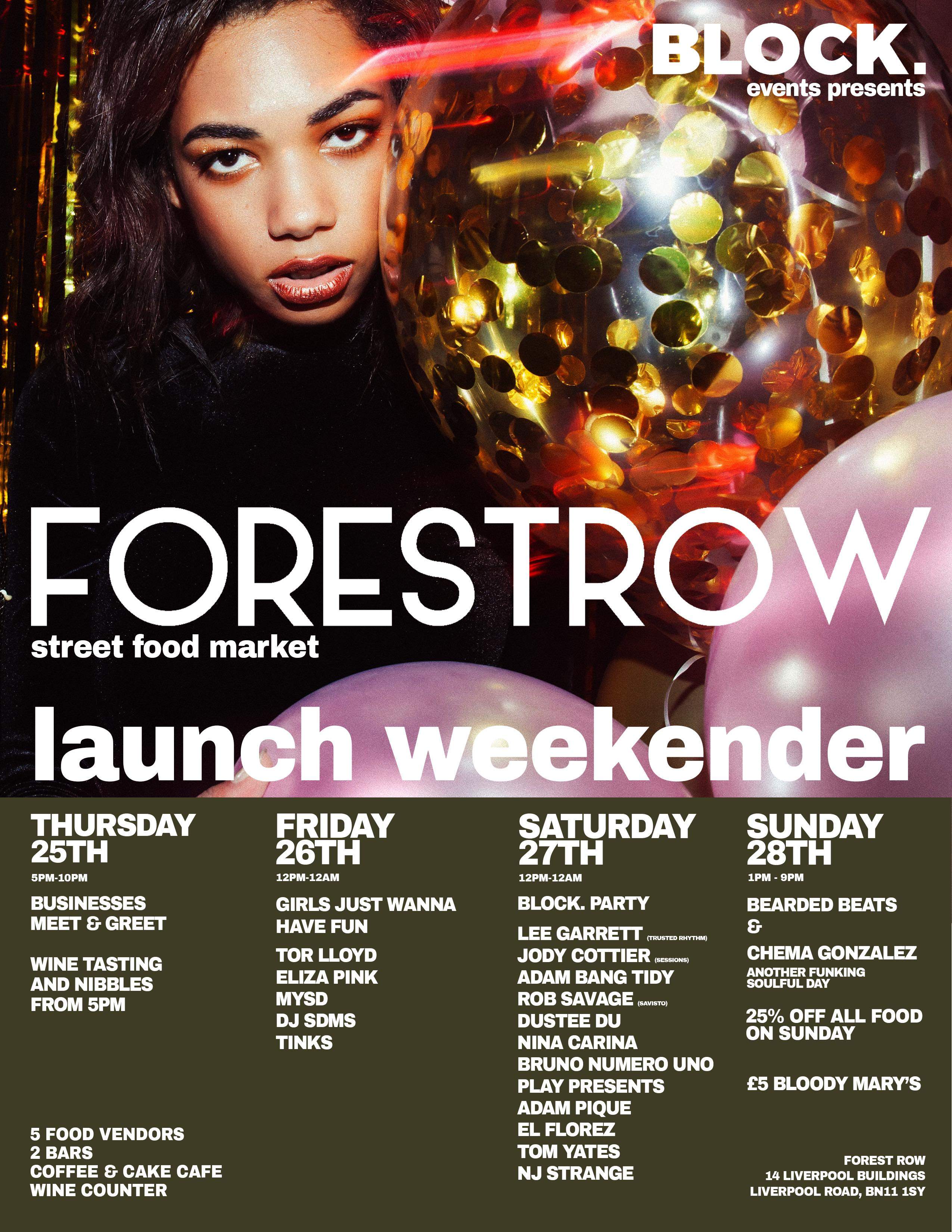 Block Bar Worthing Launch Party Weekend at TBA - Block Bar Worthing at ...