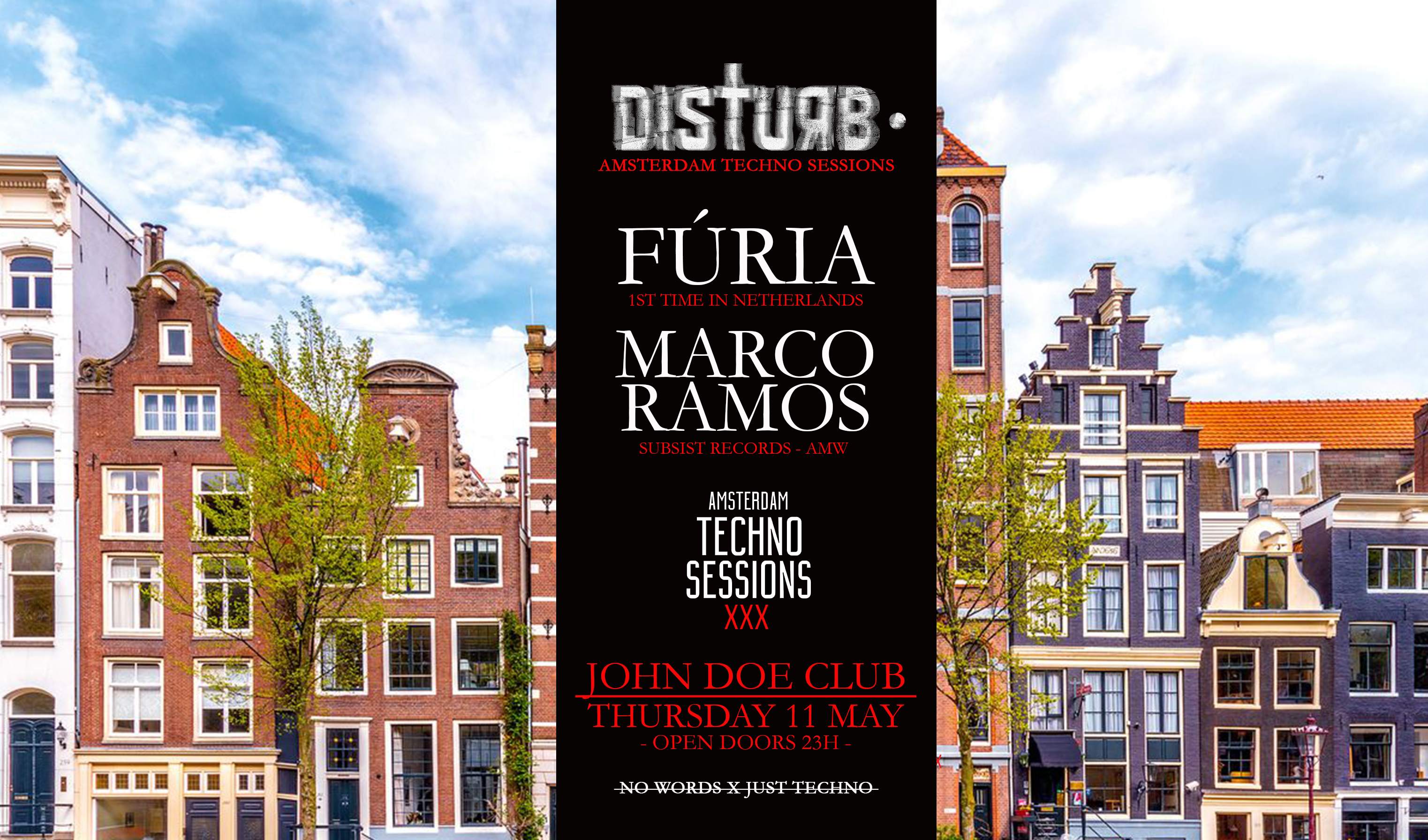 Amsterdam Techno Sessions X Disturb with Fúria & Marco Ramos en John Doe, Ámsterdam