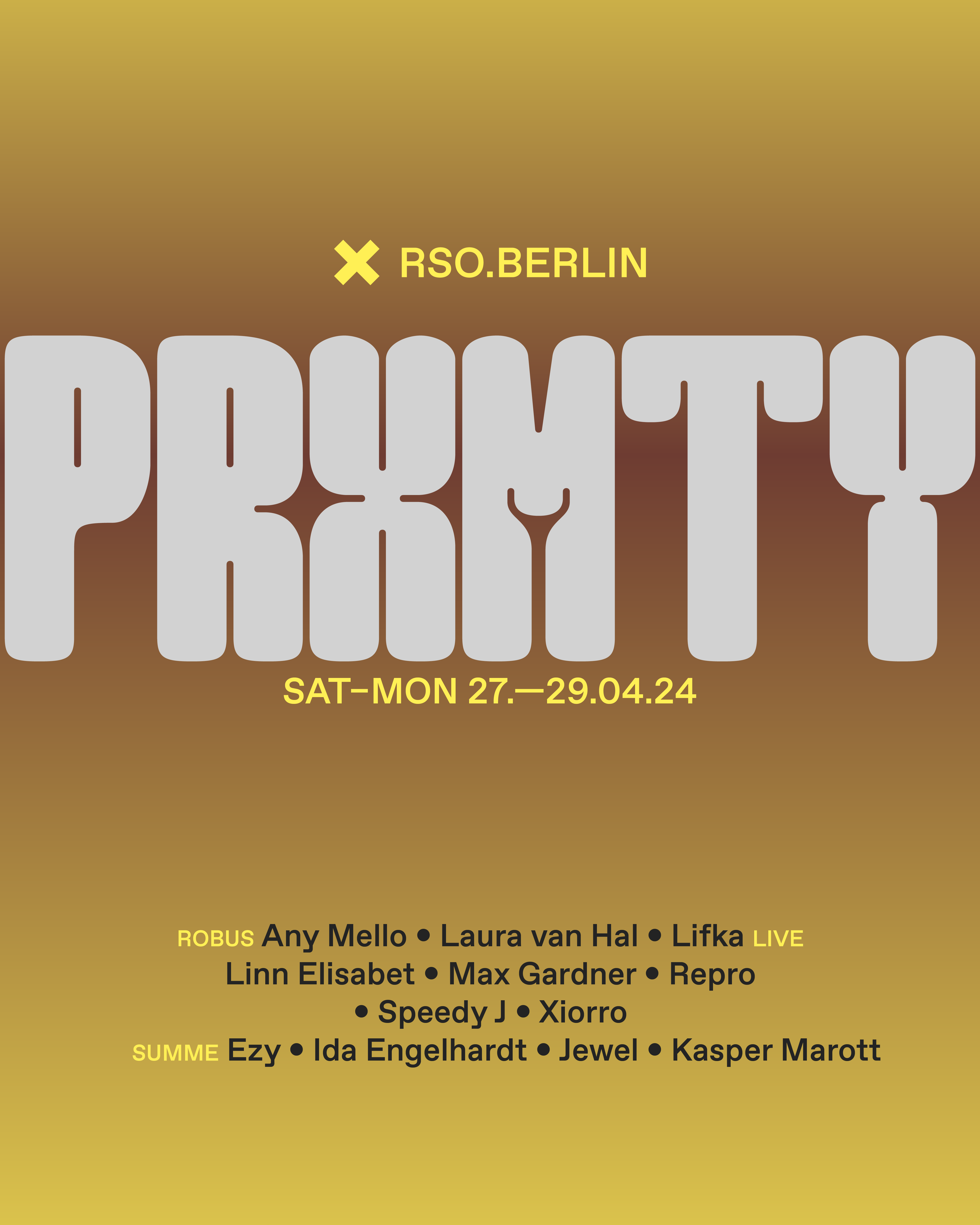 PRXMTY with Speedy J, Ezy, Repro, Kasper Marott, Laura van Hal and ...