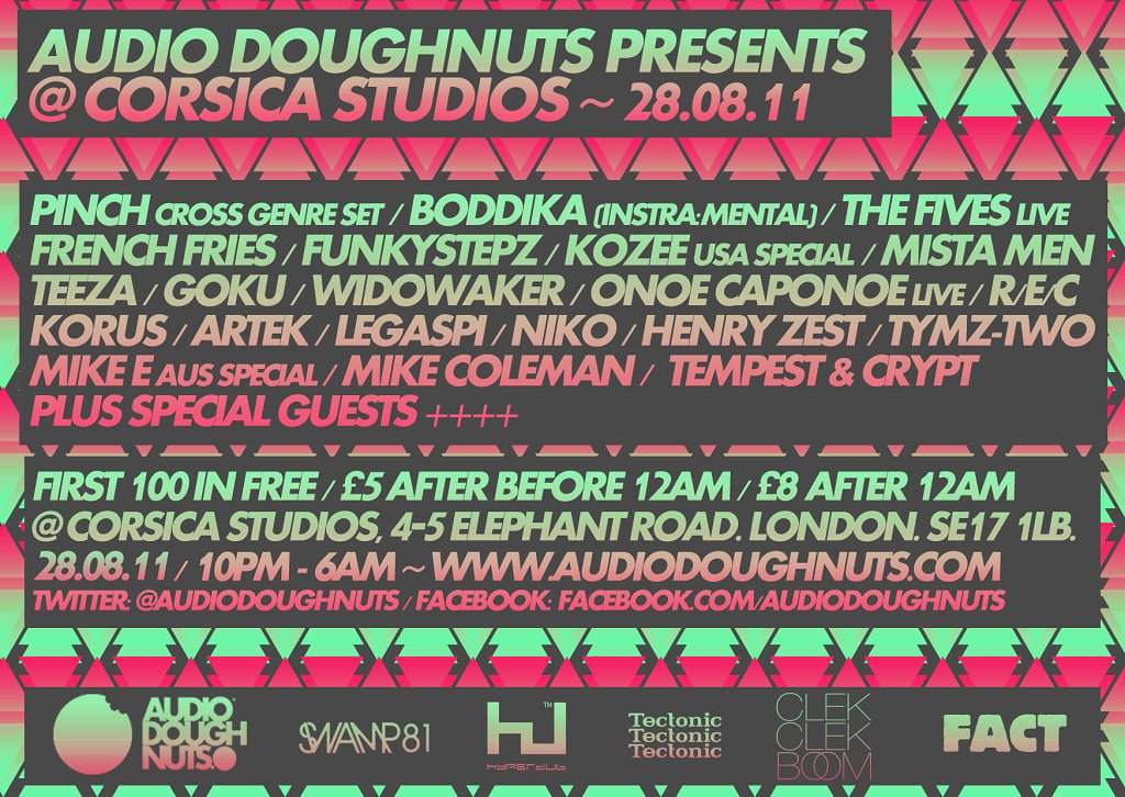 Audio dOughnuts presents with Pinch, Boddika, French Fries, Funkystepz ...