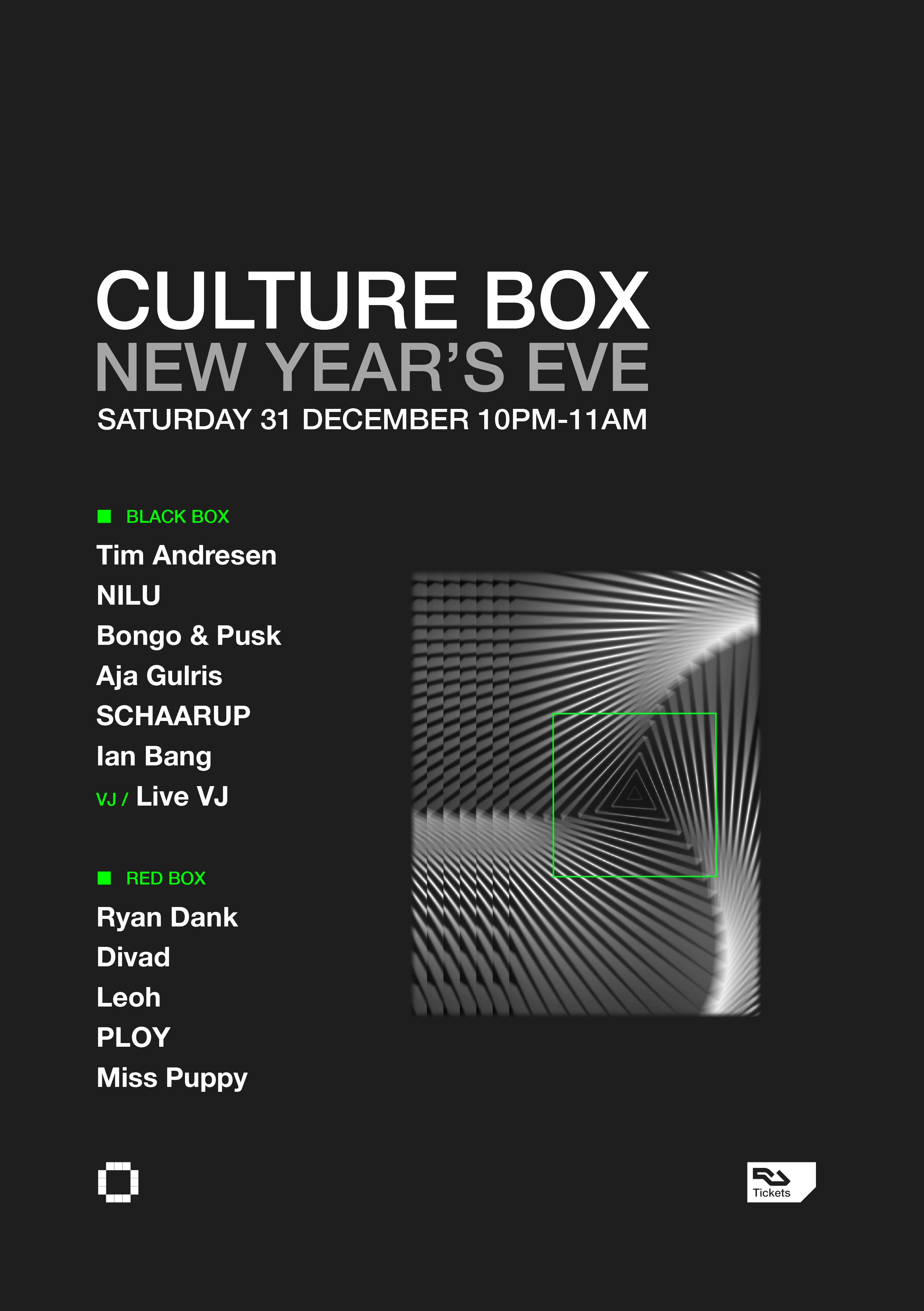 Culture Box New Year's Eve [Tickets available at the door] em Culture ...