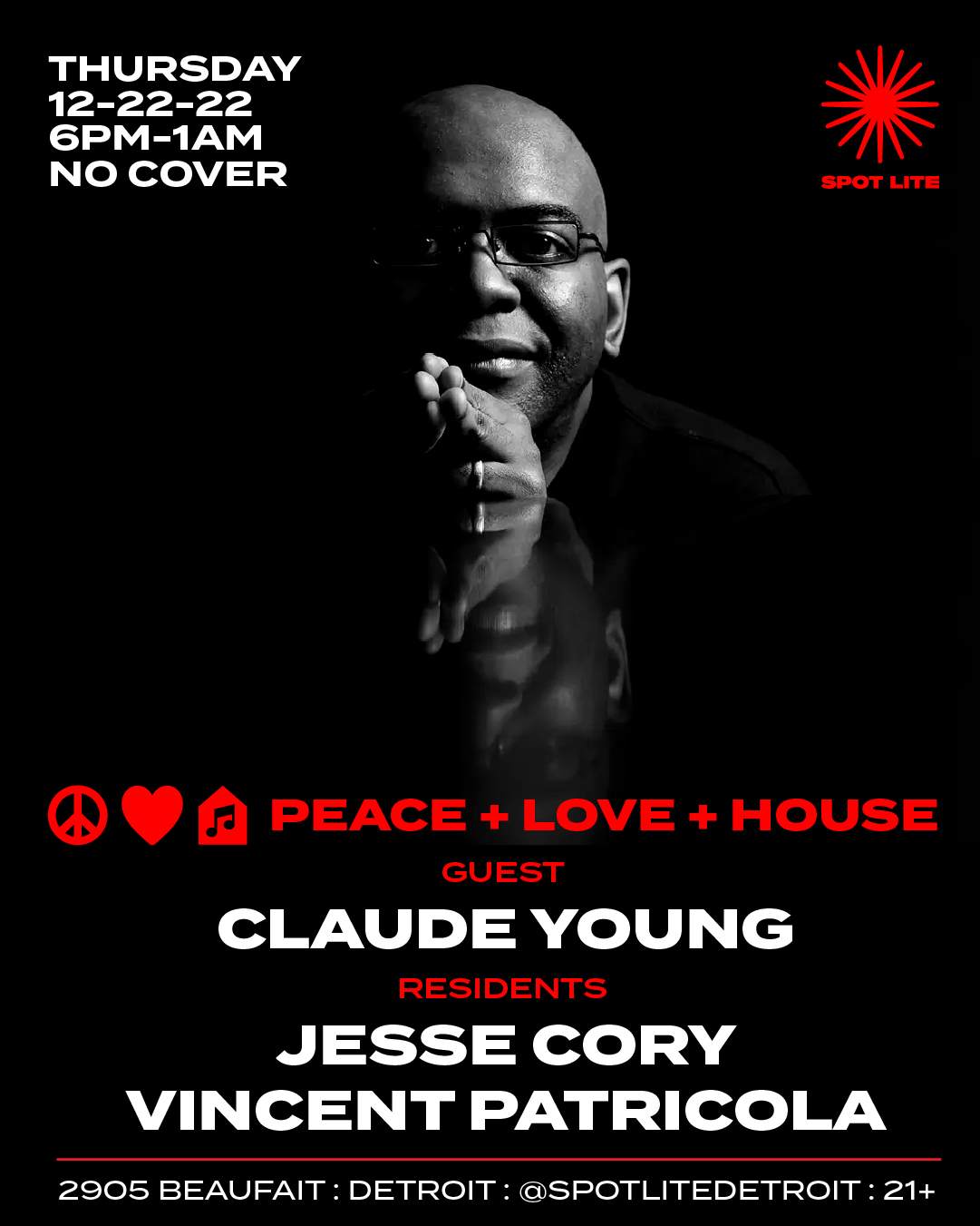 PEACE + LOVE + HOUSE PRESENTS: Claude Young / Jesse Cory / Vincent ...