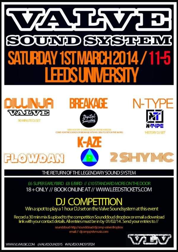 Valve Sound System: Dillinja Breakage K-aze DJ N-Type at Leeds ...