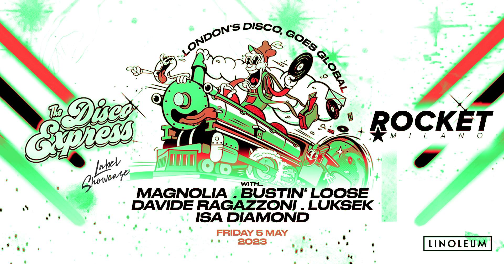 The Disco Express x Linoleum bei The Rocket Club, Mailand