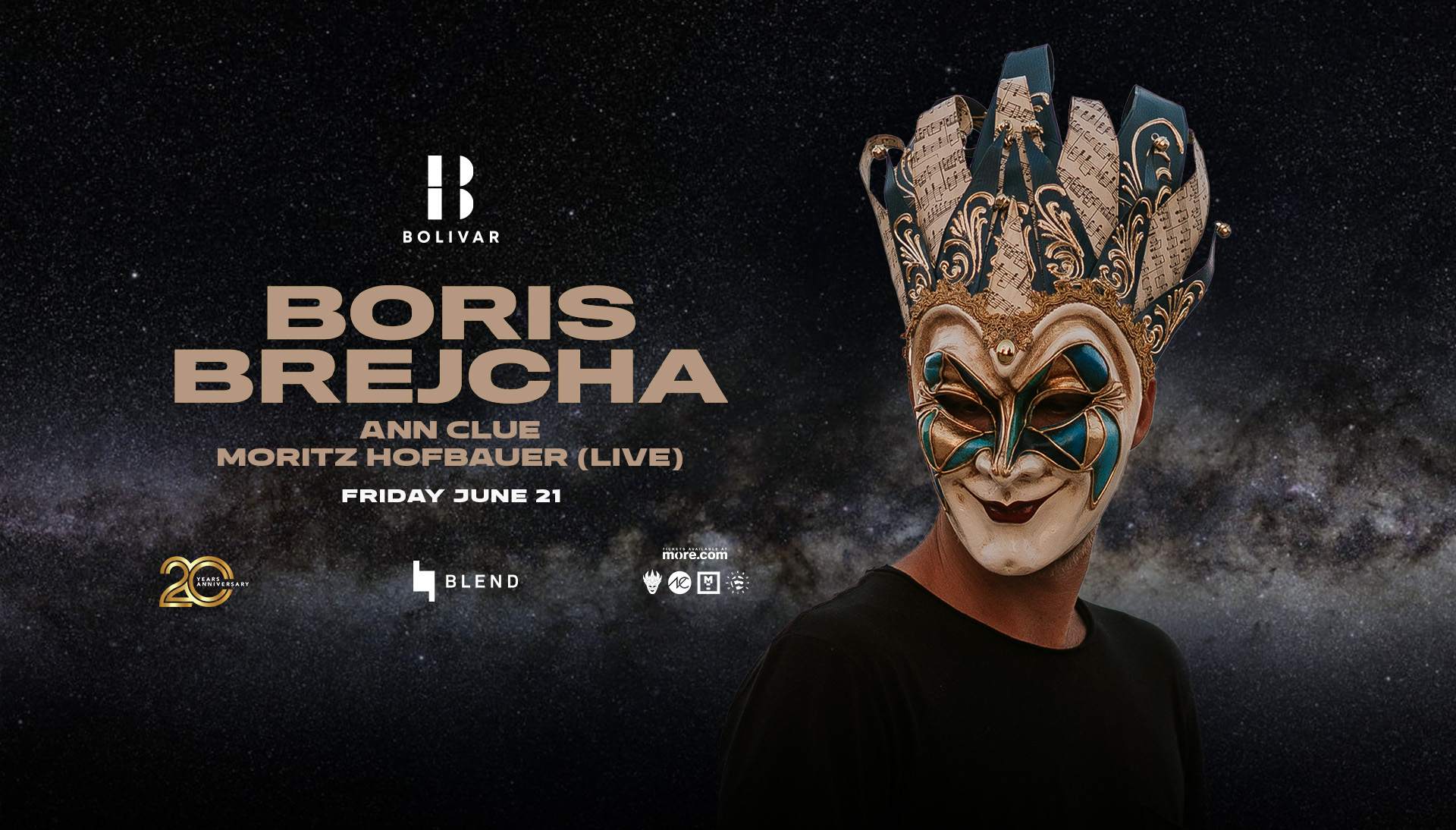 Boris Brejcha I Fri June 21 I Bolivar at Bolivar Beach Bar, Athens