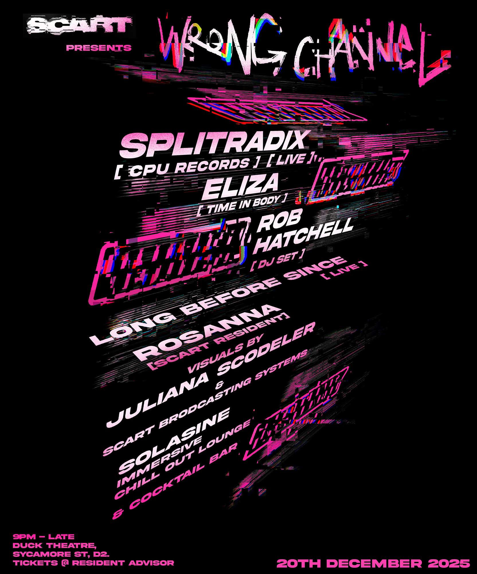 SCART presents: Wrong Channel at Duck Theatre, Dublin