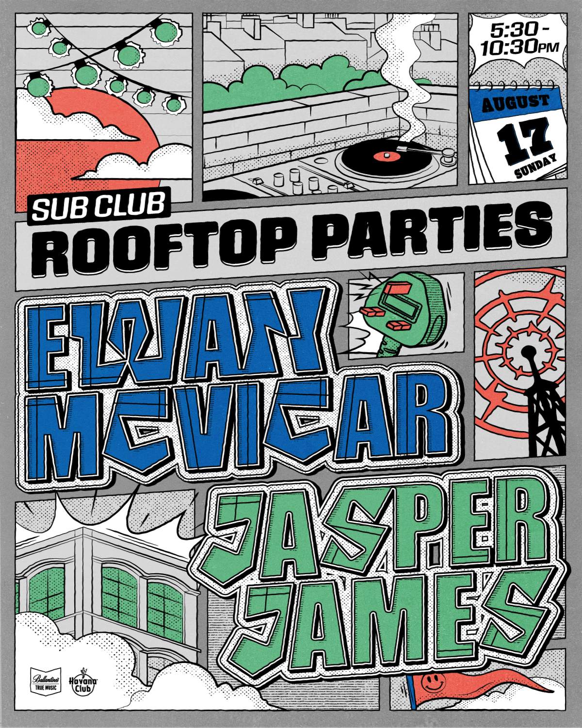 Sub Club Roof Party #10 with Ewan McVicar + Jasper James at TBA, Glasgow