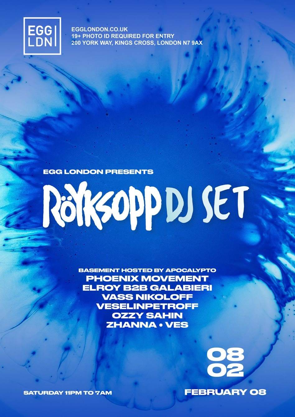 EGG LDN Pres: Röyksopp DJ set bei Egg London, London