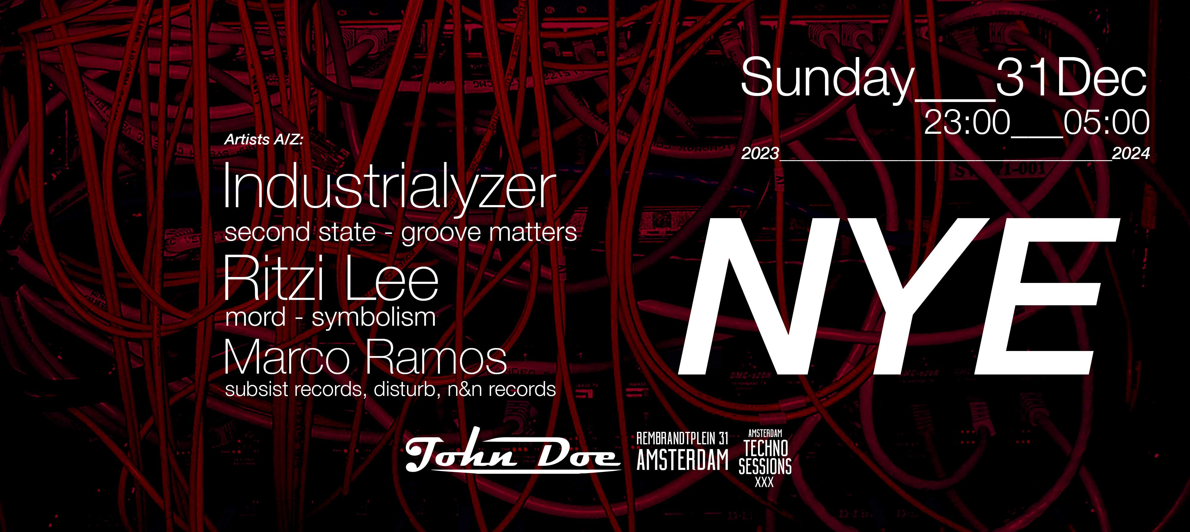 Amsterdam Techno Sessions NYE Special Event at John Doe, Amsterdam