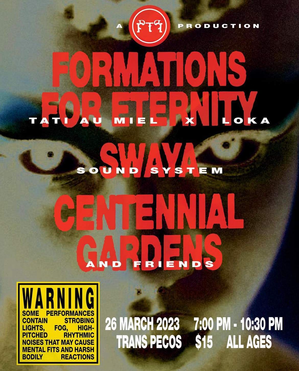 Formations For Eternity / Swaya Sound System / Centennial Gardens ...