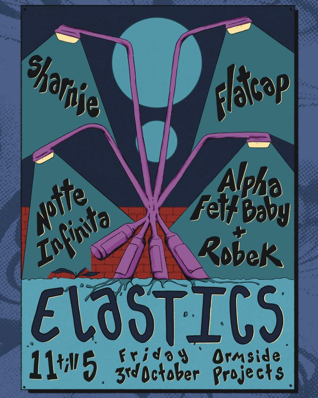 Elastics: Notte Infinita, Sharnie, Alpha Fett Baby & Robek, flatcap at ...