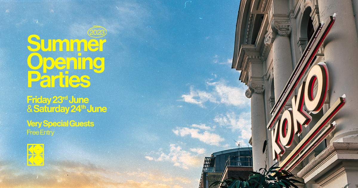 KOKO: Summer 2023 Opening Party PT.2 - House & Disco All Night em KOKO ...