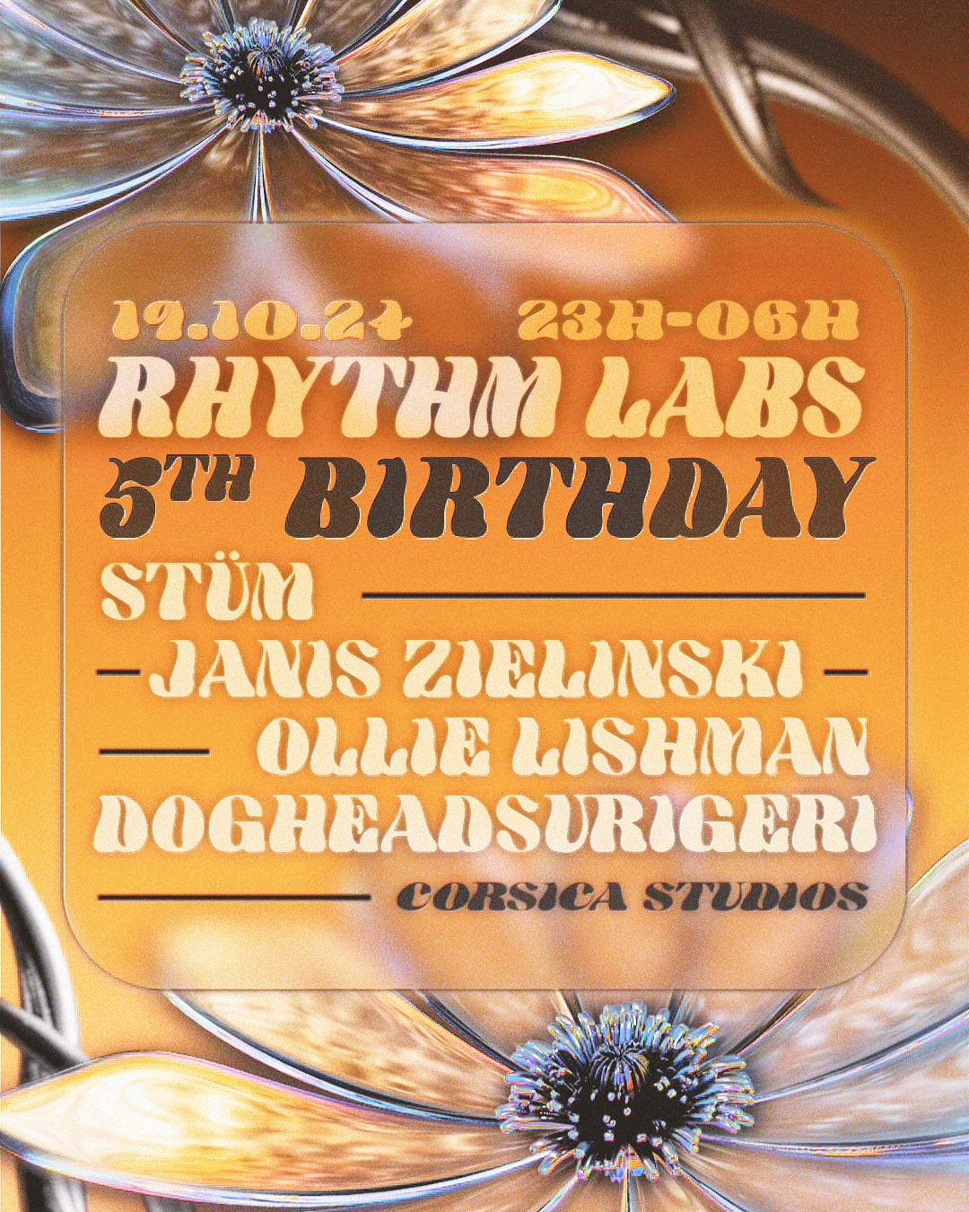[SOLD OUT] Rhythm Labs 5th Bday: STÜM, Janis Zielinski, Ollie Lishman dogheadsurigeri at Corsica ...
