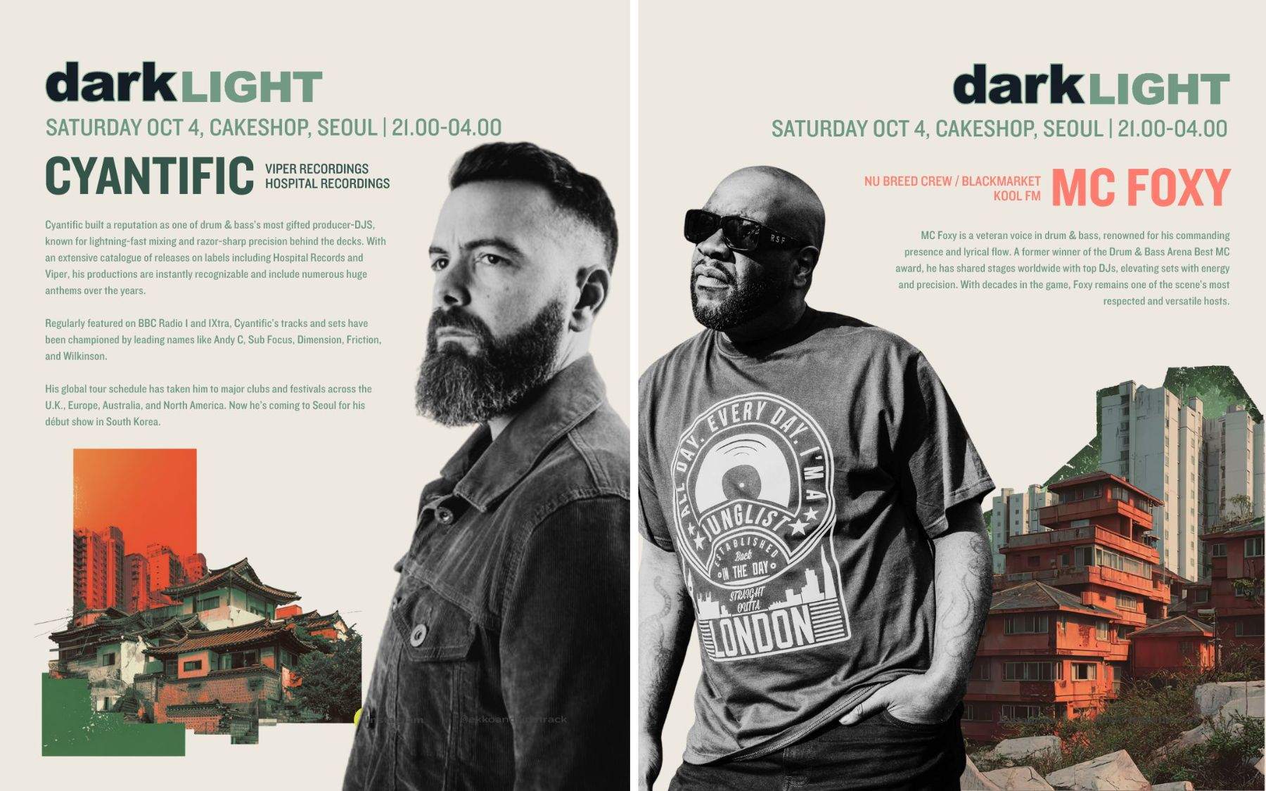 Darklight DnB: Cyantific and MC Foxy bei Cakeshop, Seoul