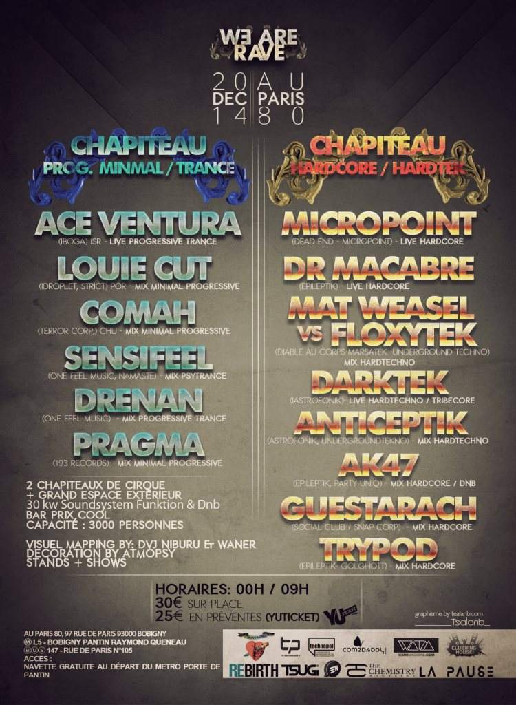 We Are Rave 2 Stages at Au Garden Paris, Paris