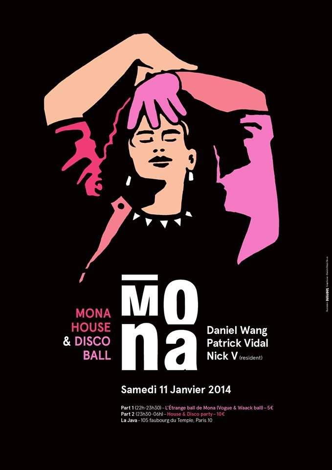 Mona with Patrick Vidal, Nick V et Daniel Wang at La Java, Paris