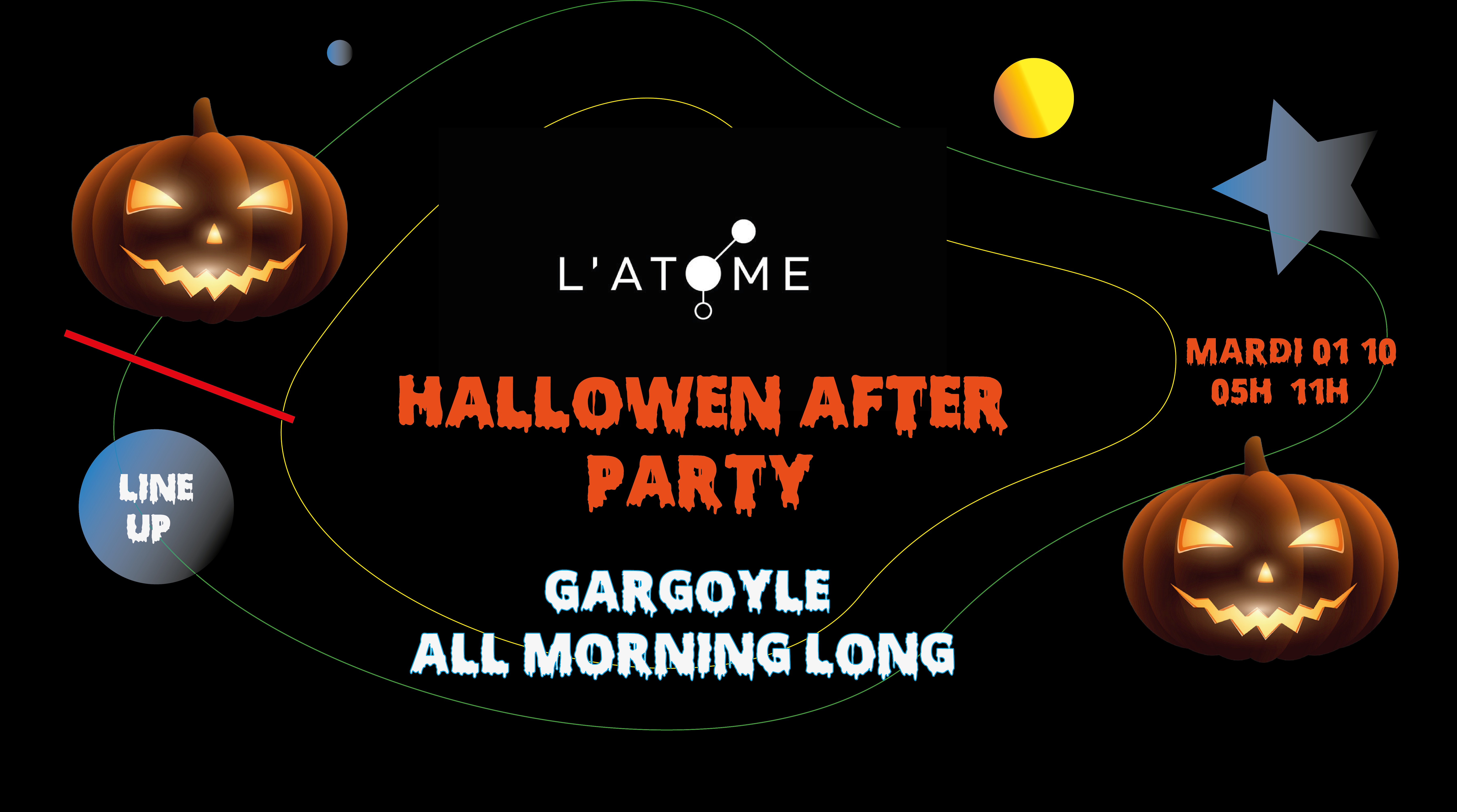 AFTER Techno L'Atome Speciale Hallowen with Gargoyle All Morning Long ...