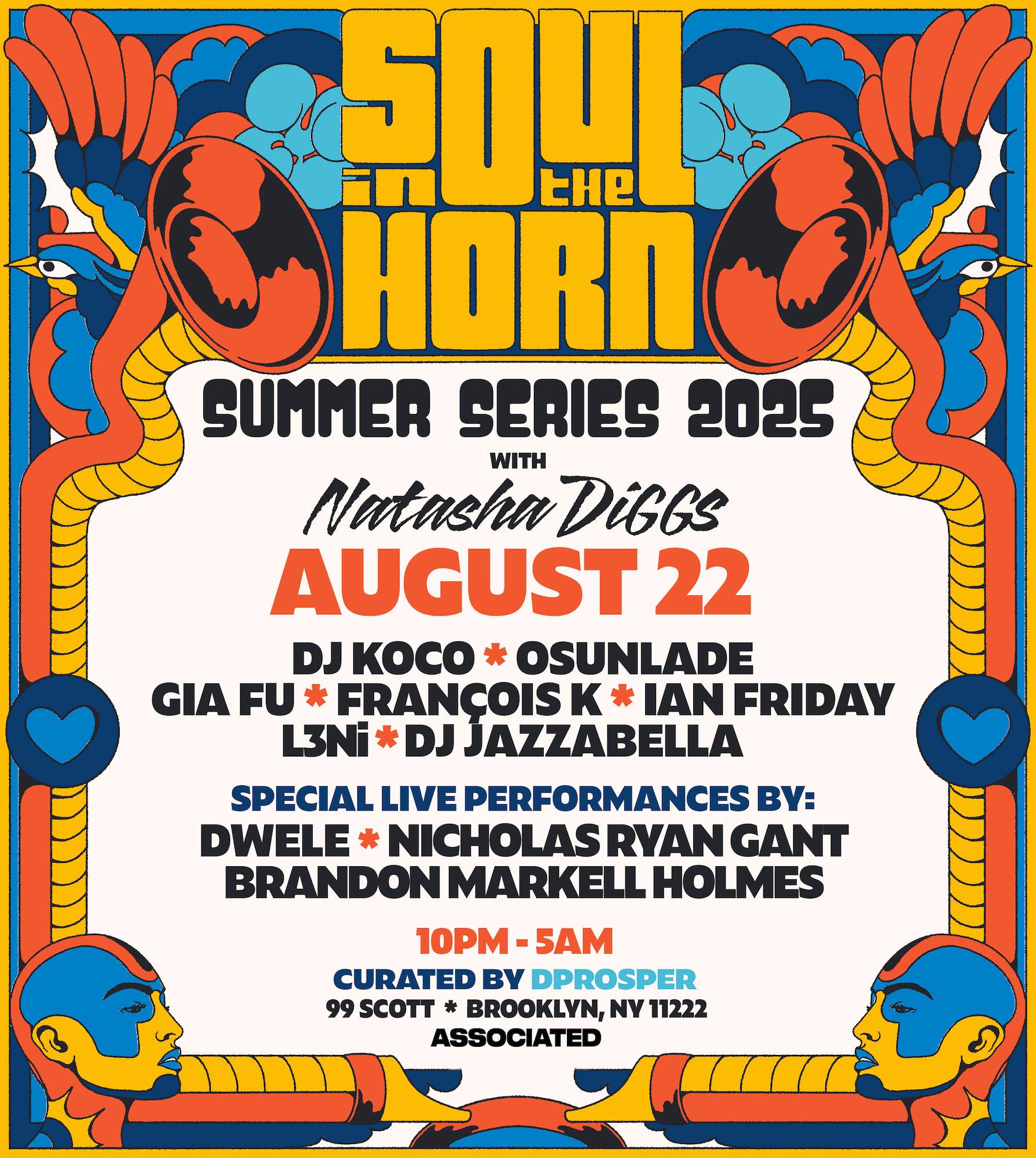 Soul in the Horn 2025 Summer Series with Natasha Diggs at 99 Scott Ave, New York City