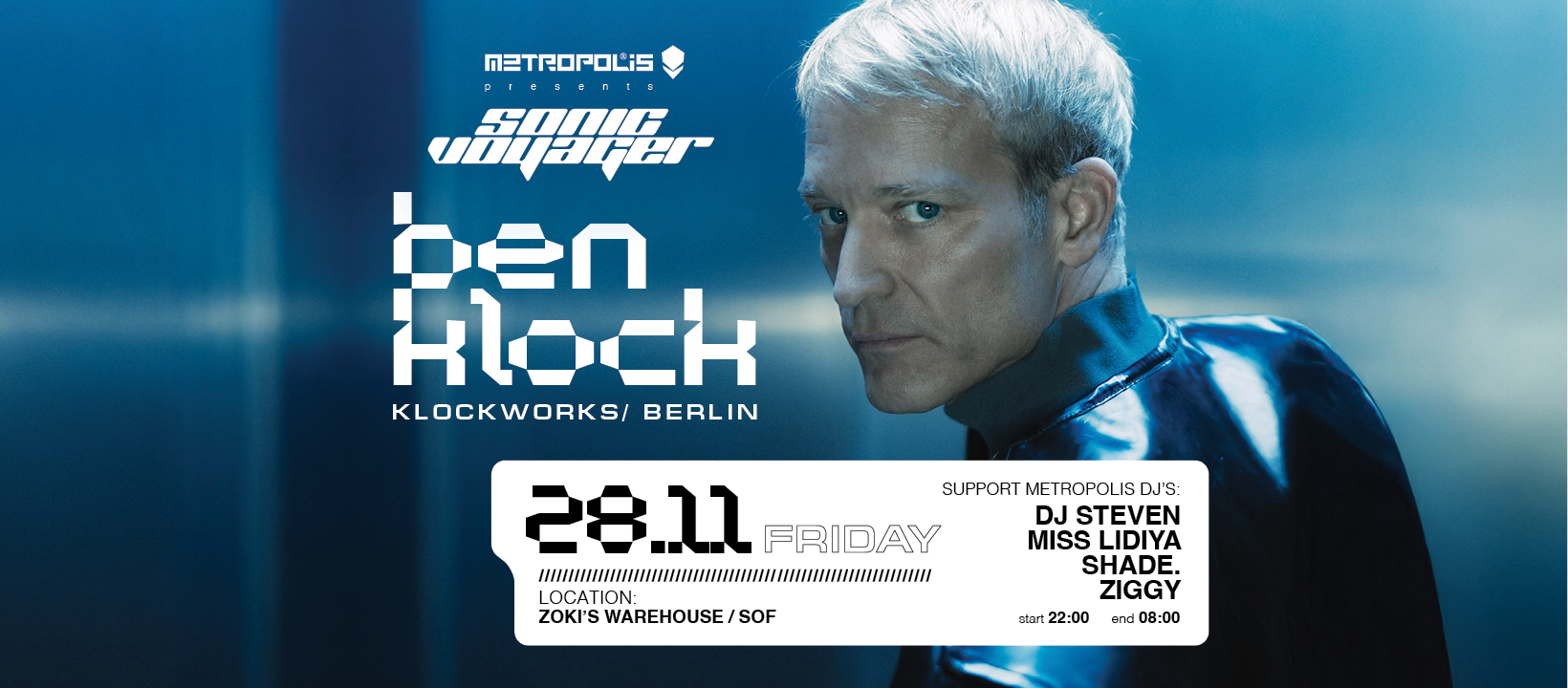 METROPOLIS pres Ben Klock: SONIC VOYAGER at Zoki Warehouse, Sofia