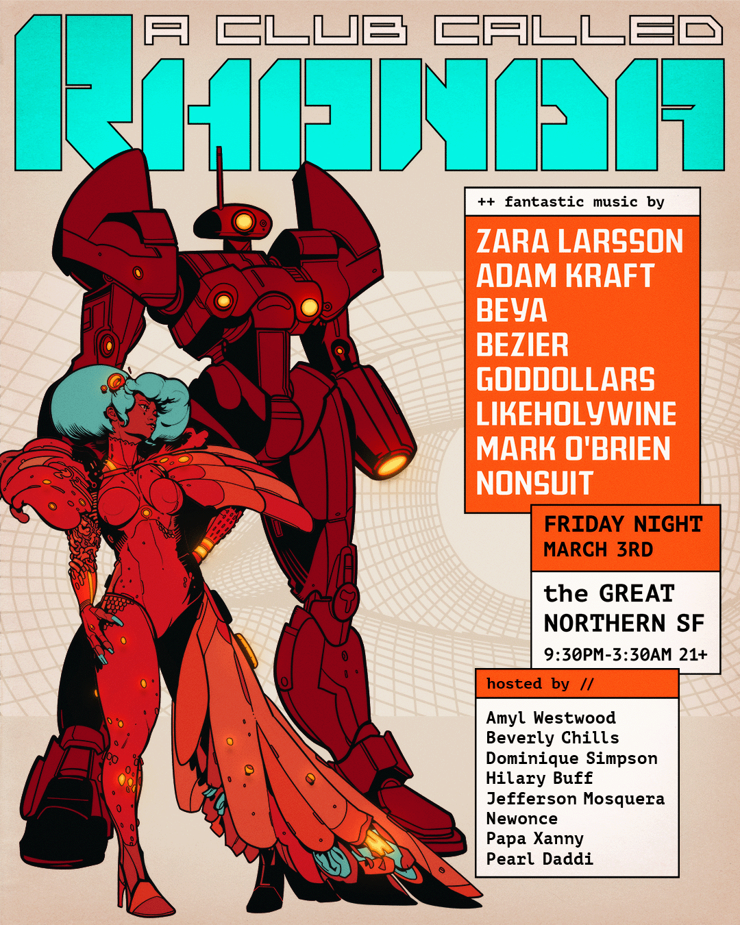 A Club Called Rhonda: SF w/ Zara Larsson, Adam Kraft, Bezier ...