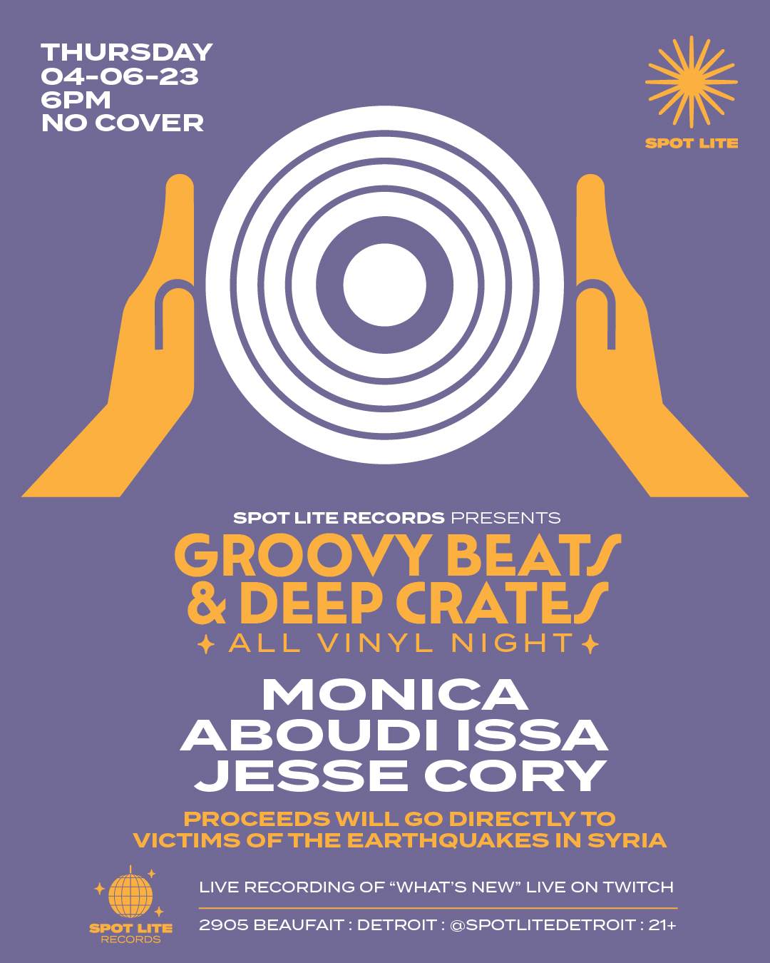 SPOT LITE RECORDS PRESENTS: GROOVY BEATS & DEEP CRATES *ALL VINYL NIGHT ...