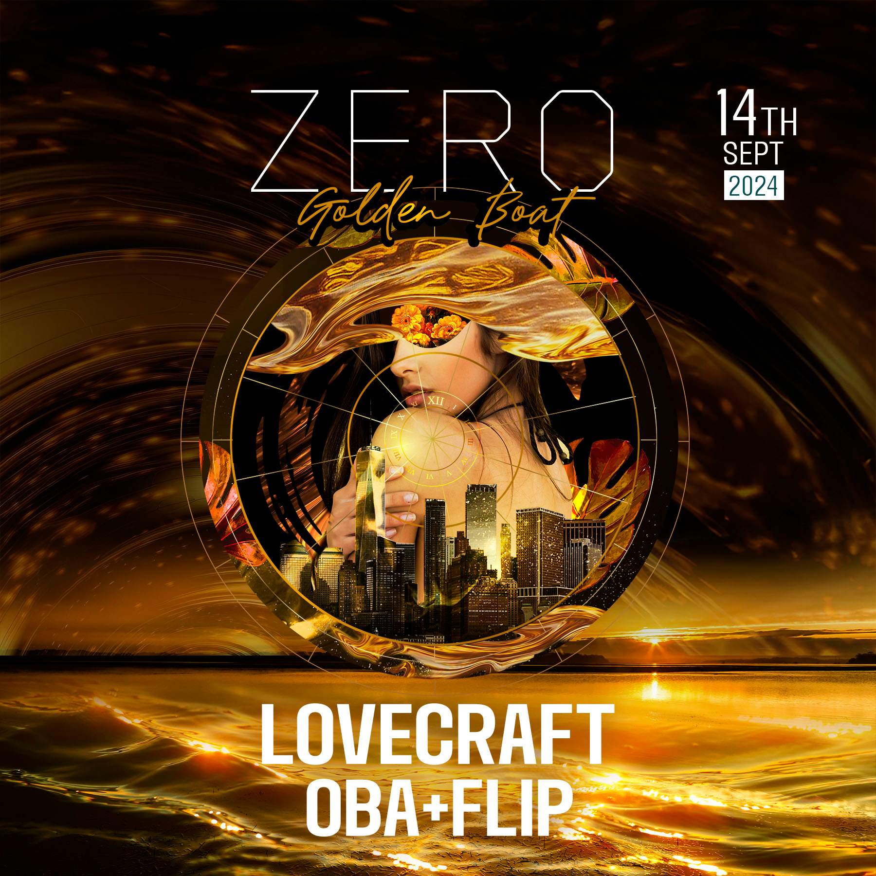 Zero presents... The Golden Boat w/ Lovecraft, Oba + Flip at Circle Line Cruises, New York City