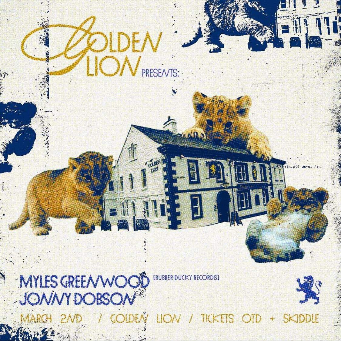 Golden Lion presents: Myles Greenwood (Rubber Ducky Records) & Jonny Dobson bei The Golden Lion ...