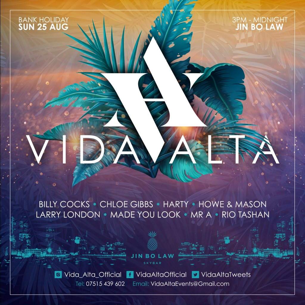 Vida Alta Summer Rooftop Party en Jin Bo Law, London