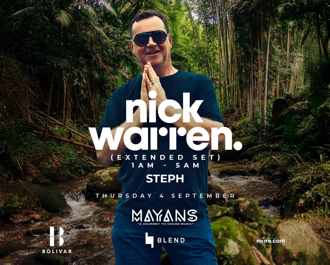 Mayans with Nick Warren I Thu 4 Sep en Bolivar Beach Bar, Athens