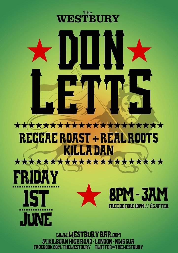 DON Letts - Reggae Roast - Real Roots bei The Westbury Bar, London