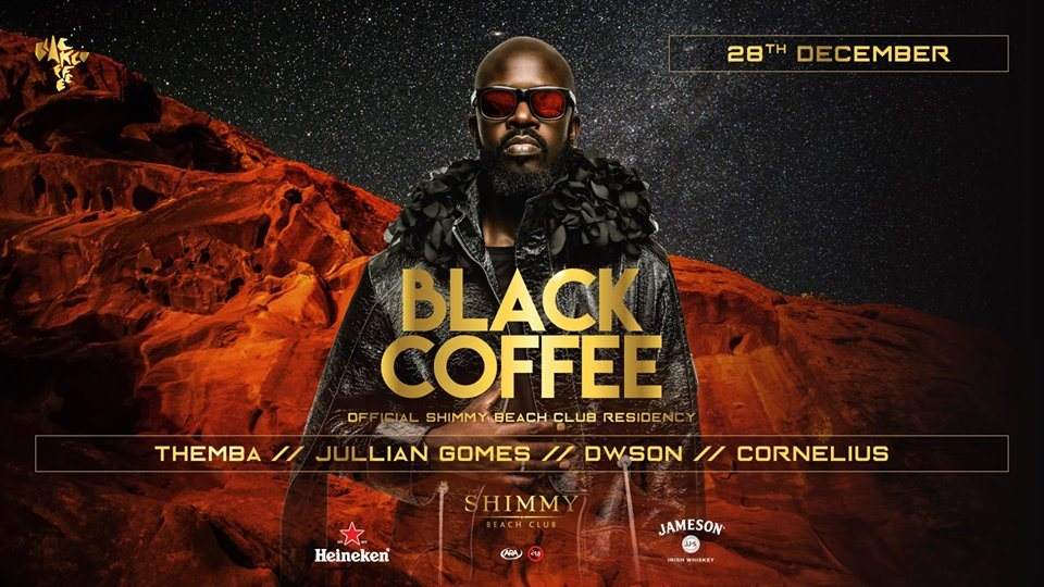 Shimmy Beach Club presents Black Coffee 28.12.2018 at Shimmy Beach Bar ...