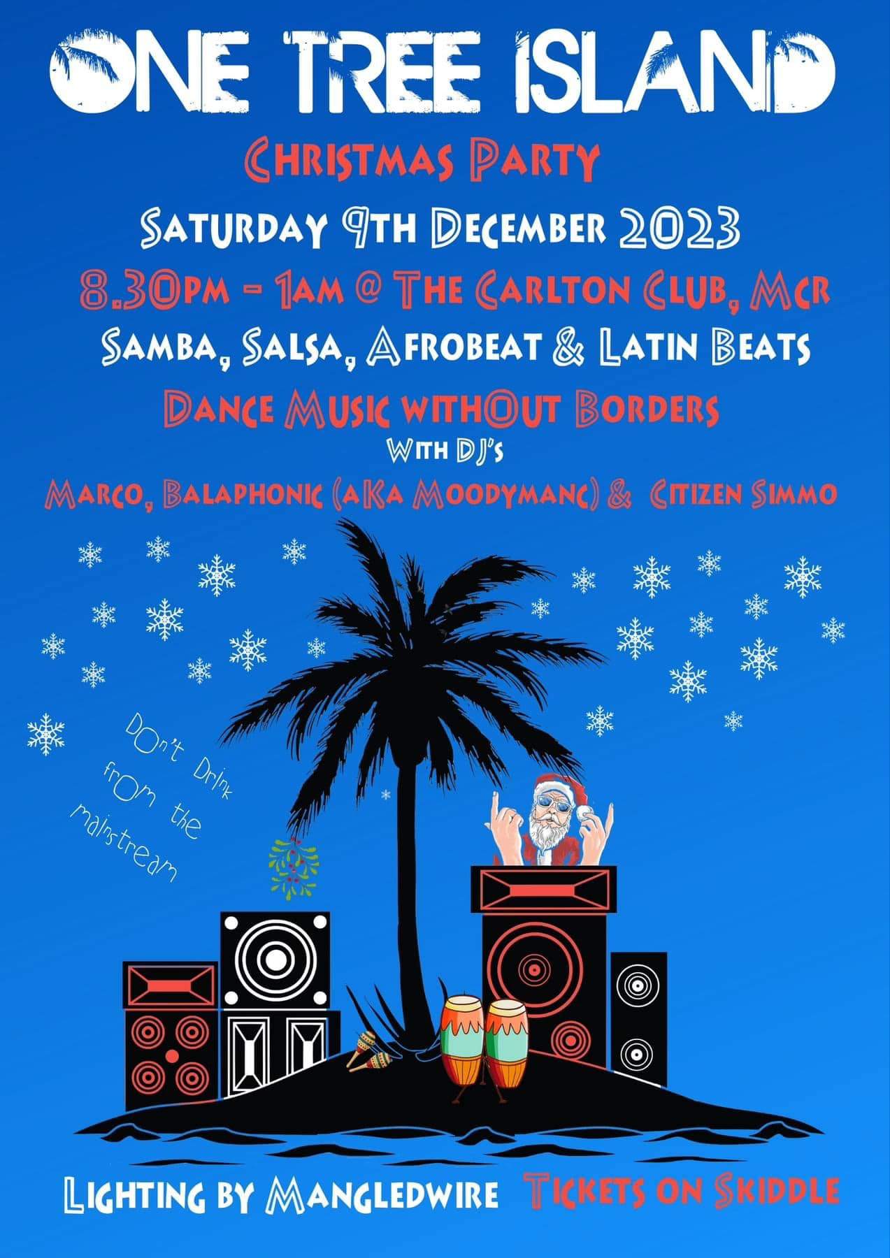 One Tree Island - Christmas Party a The Carlton Club, Manchester