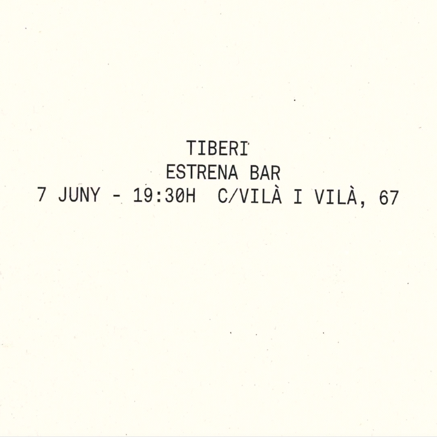 TIBERI BAR Opening x LAUT at LAUT, Barcelona
