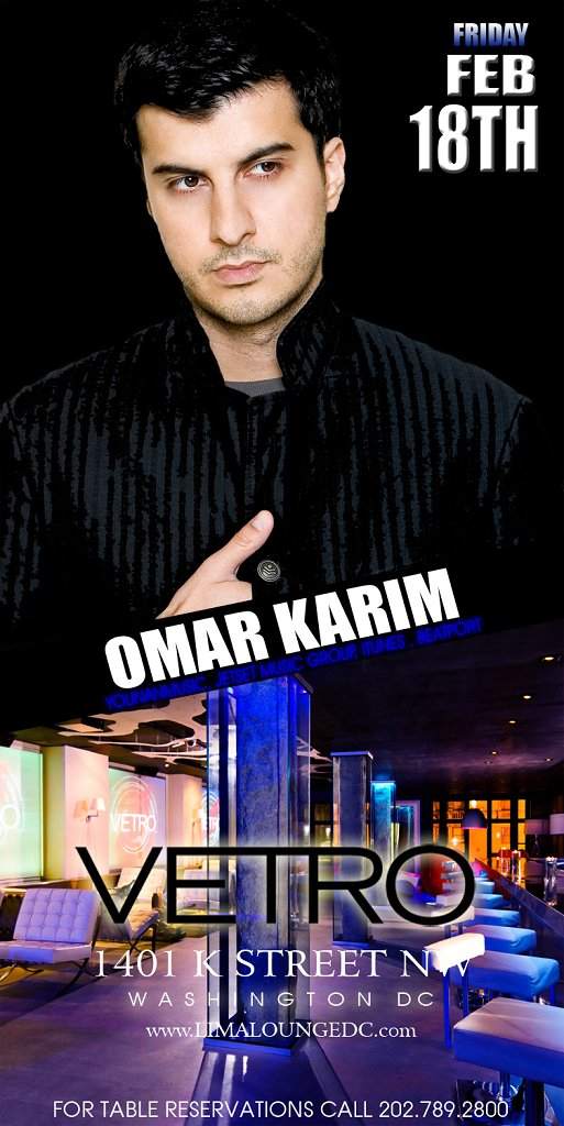 Omar Karim en Vetro, Washington DC