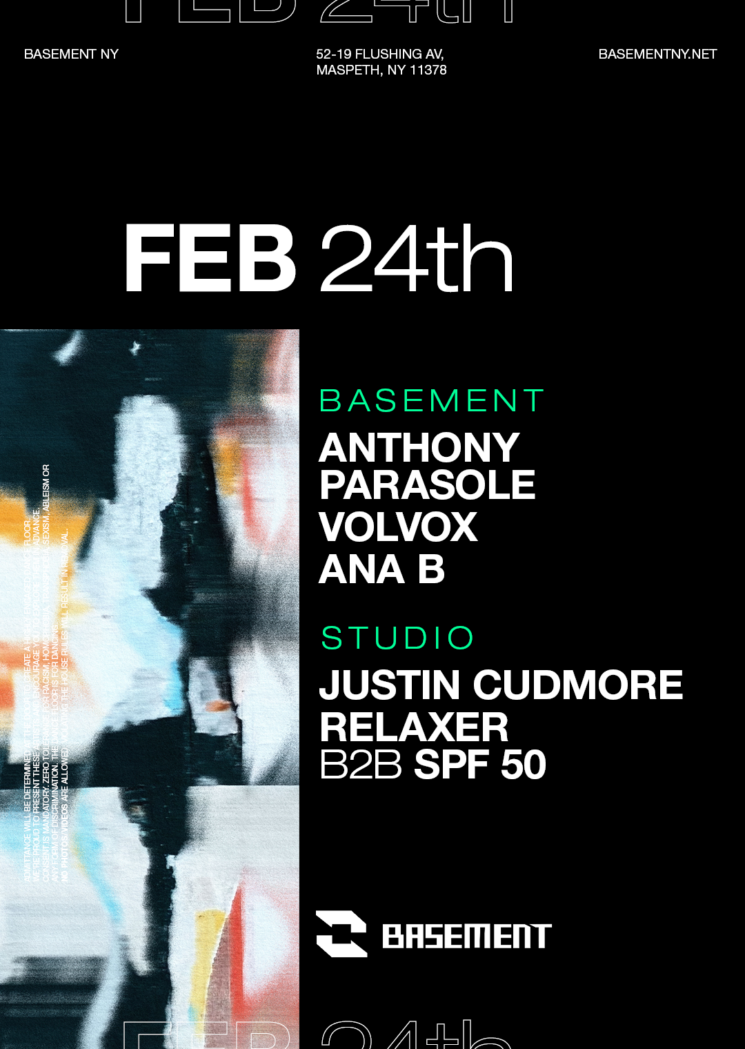 Anthony Parasole / Volvox / Ana B / Justin Cudmore / Relaxer b2b SPF 50 ...