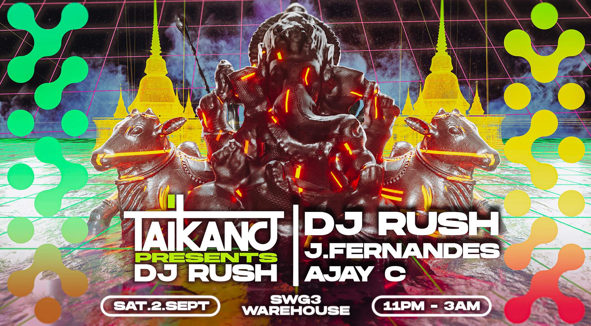 Taikano presents DJ Rush // J.Fernandes // AJAY C em SWG3, Glasgow
