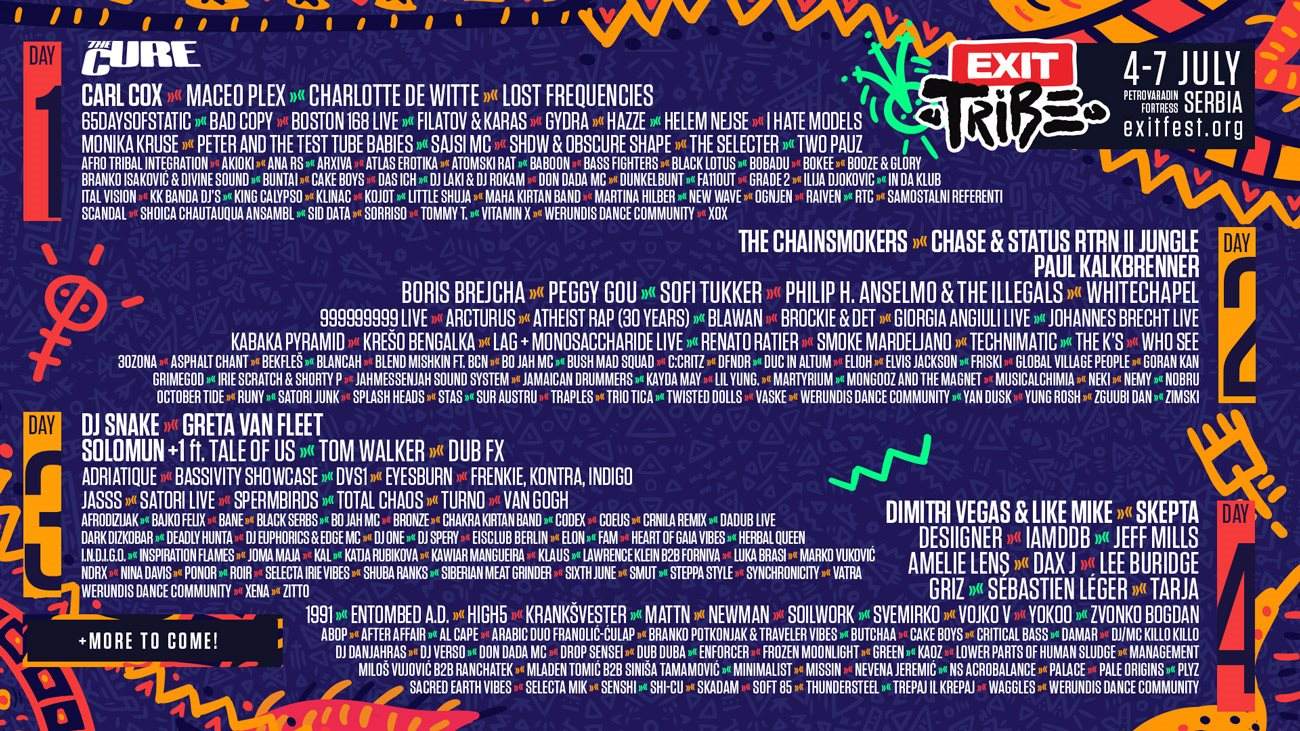 Exit Festival 2019 - Official Event bei Petrovaradin Fortress, Novi Sad ...