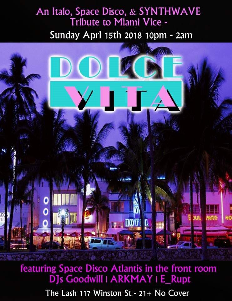 Dolce Vita / Italo Space Disco & Synthwave Tribute to Miami Vice bei LA Social House, Los Angeles