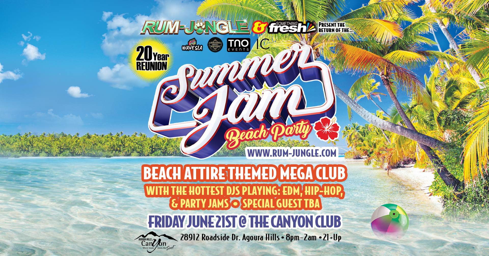 *SUMMER JAM* Beach Themed Mega Club Rum-Jungle at TBA - The Canyon Club ...