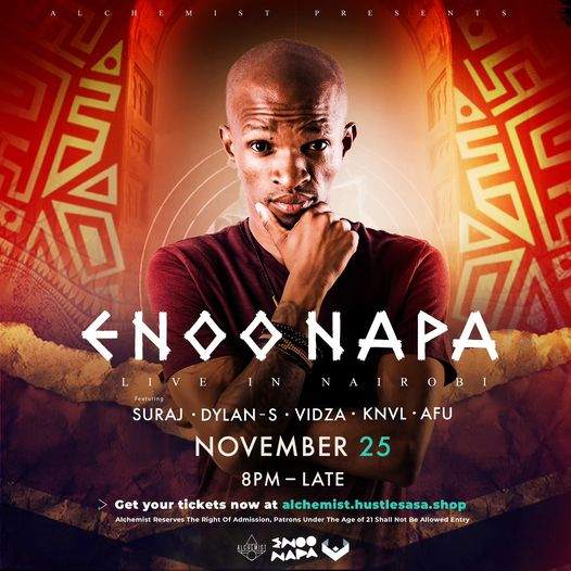 Enoo Napa Live en The Alchemist, Nairobi