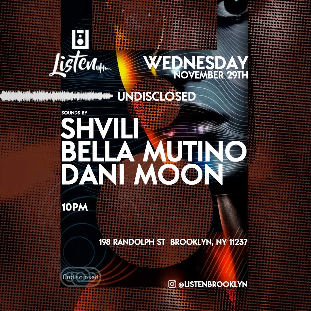 Ū - Shvili / Bella Mutino / Dani Moon at TBA - LISTEN Brooklyn ( 198 ...