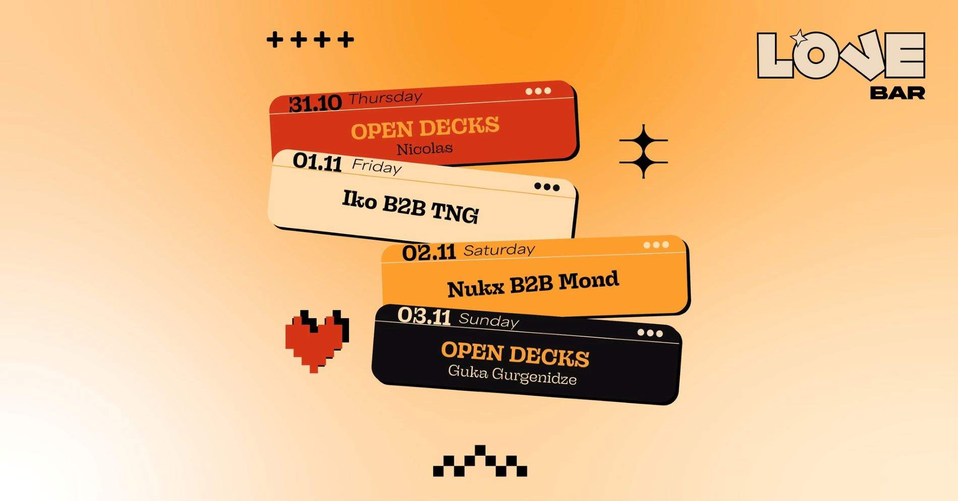 LOVE BAR PRESENTS: IKO B2B TNG at Love Bar, Tbilisi