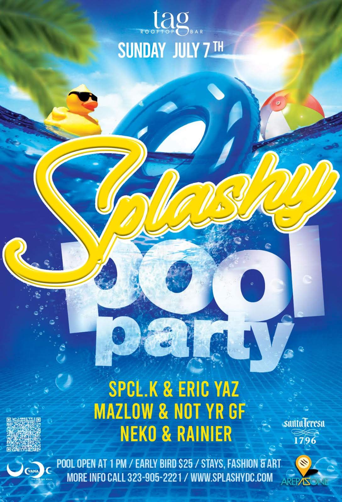 Splashy! Sundays Pool Party bei The Rooftop at The Embassy Row Hotel ...