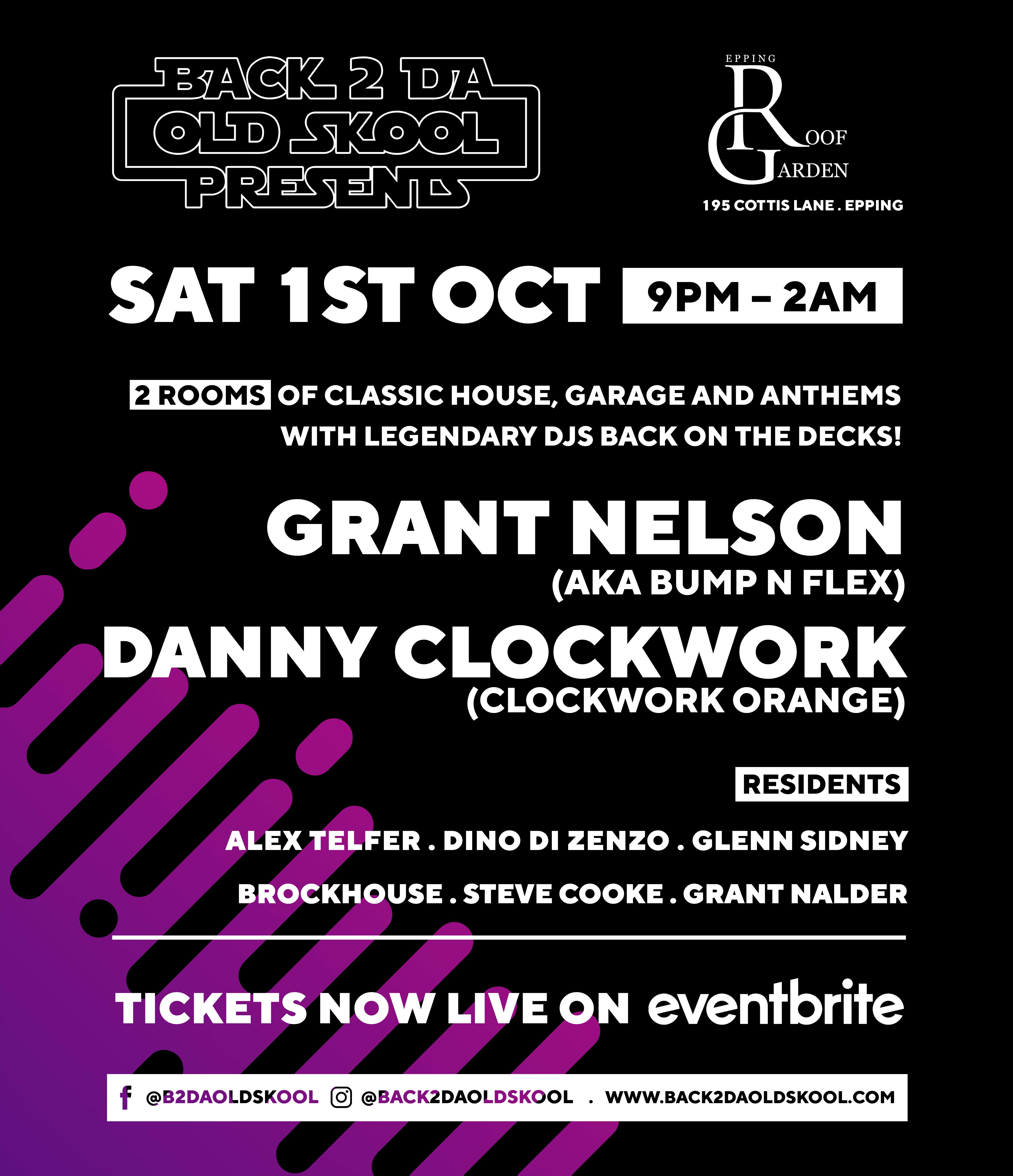 Back 2 Da Old Skool presents...At The Brand New Epping Roof Garden at ...